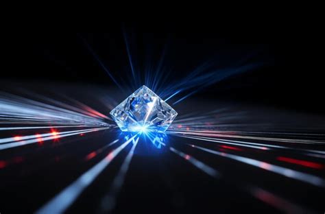 Premium Ai Image Blue Laser Penetrates Diamond