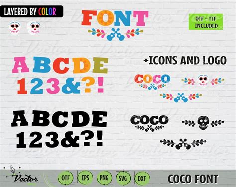 Coco Font Coco Alphabet Logo Vectormix Vectormix Coco Font 92