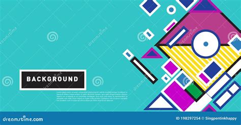 Vector Abstract Colorful Rectangle Background For Banner Stock Vector Illustration Of Template