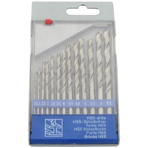 13PC HSS Twist Drill Bit Set HSS Straight Shank Twist Drill Taper