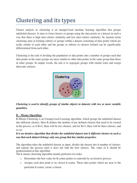 UNIT - 3 - Clustering | PDF | Cluster Analysis | Machine Learning