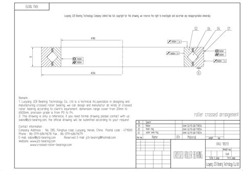 RAU 18013 CROSSED ROLLER BEARING