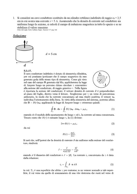 Soluzioni Di Esercizi Prove Desame Di Fisica Docsity