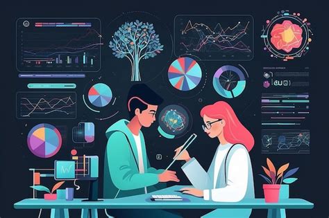 Premium Photo A Vector Graphic Of Students Using Aidriven Algorithms