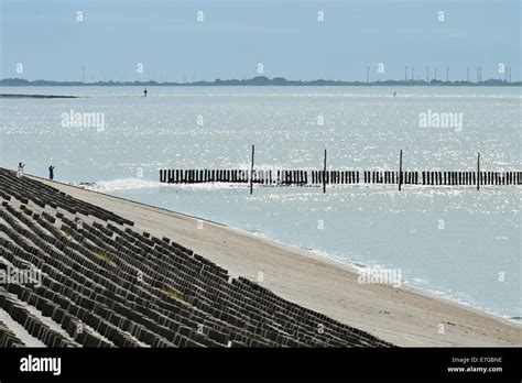 Concrete Revetment And Wooden Groyne In Sea Water 19 August 2013 Stock Photo Alamy