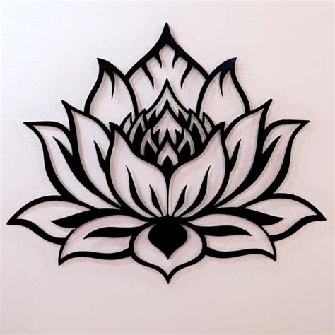 Lotus Flower Metal Wall Decor Etsy