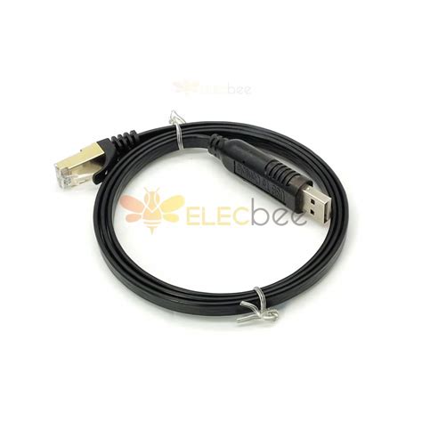 Elecbee Usb To Rj45 Male To Male Programming Cable Rs232 Serial Cable Extension 1 Meter