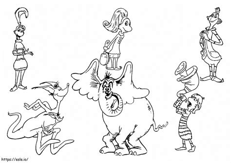 Characters From Horton Hears A Who Coloring Page