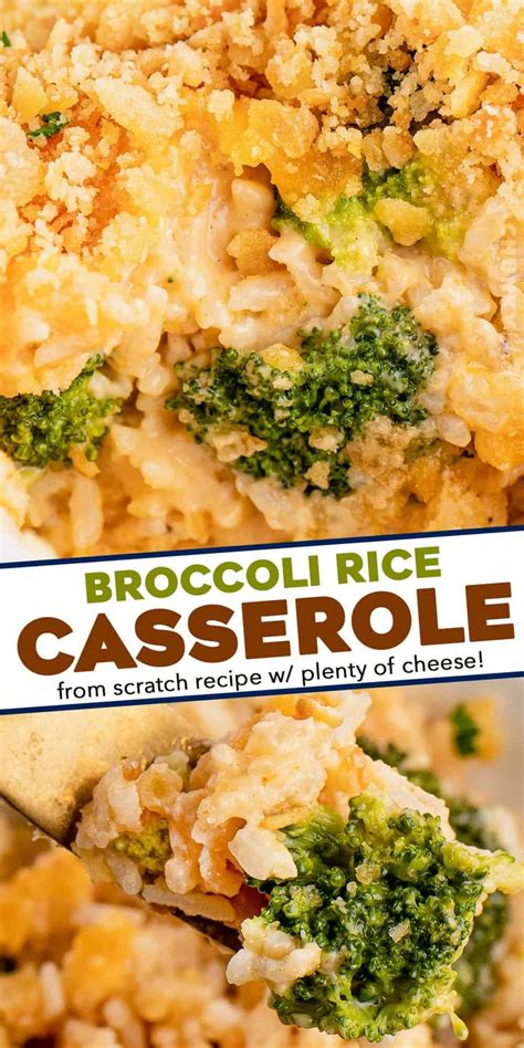 Cheesy Broccoli Rice Casserole From Scratch The Chunky Chef