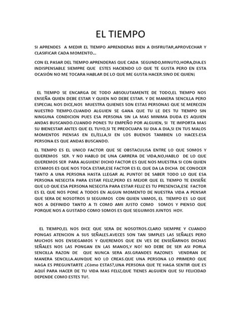 La Importancia Del Tiempo En El Amor Pdf