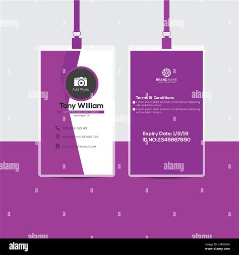 Id Card Design Template Corporate Business Identity Card For Employees