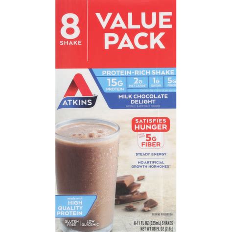 Atkins Protein Rich Shake Milk Chocolate Delight Value Pack Smart
