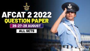 AFCAT 2 2022 Original Question Papers 26 27 28 August All Sets