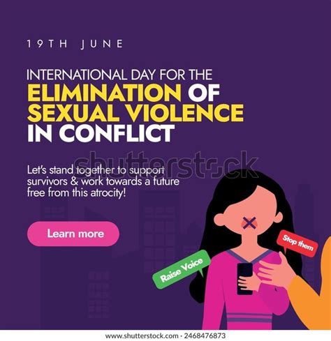 International Day Elimination Sexual Violence Conflict Stock Vector