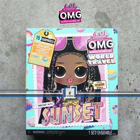 Promo Lol Surprise Omg World Travel Sunset Fashion Doll Boneka 15