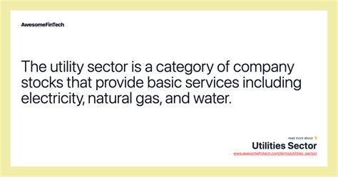 What Is A Utility Sector At Sandy Vincent Blog