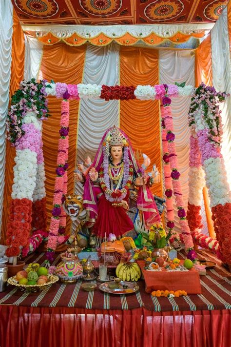 A Beautiful Idol Of Maa Durga Editorial Stock Photo Image Of Ambe Goddess