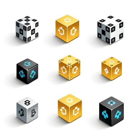 Premium Vector A Collection Of Cubes With The Number 3 On Them
