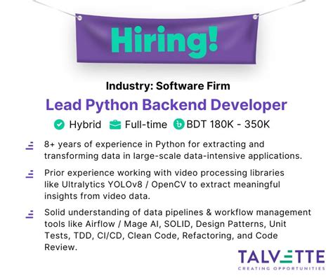 Leonika Hannan On Linkedin Talvette Python Softwareengineer Backend Bangladeshjobs Hirenow