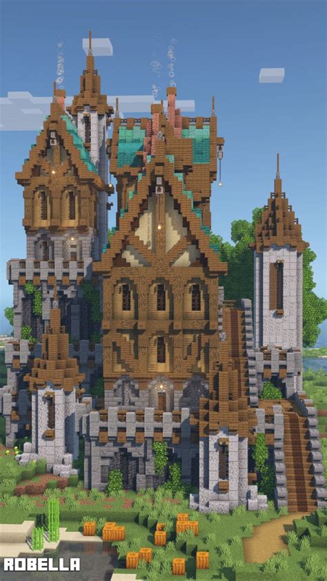 Minecraft Medieval Castle Blueprint