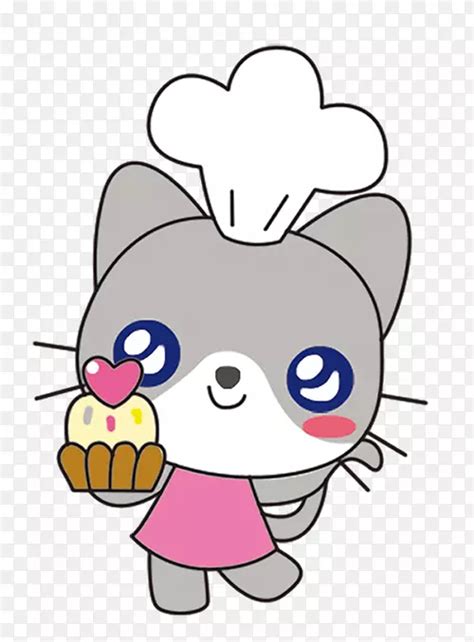 手绘卡通猫咪面包师PNG图片素材下载 图片编号7450880 PNG素材网