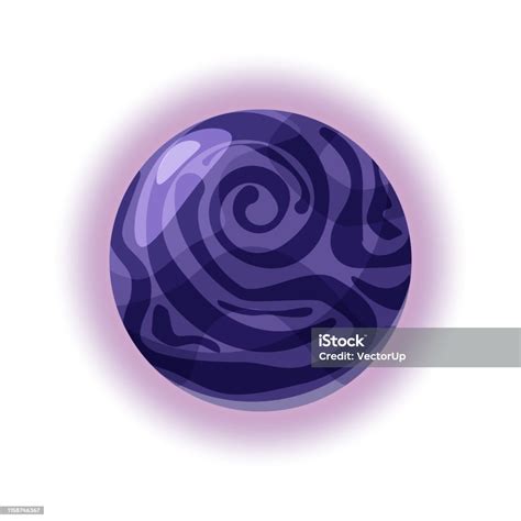 夢幻般的黑暗星球 圖示卡通風格 向量隔離的遊戲 白色背景的應用程式向量圖形及更多space And Astronomy圖片 Space