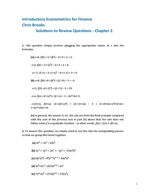 Chapter 2 Solutions Solution Manual Introductory Econometrics For