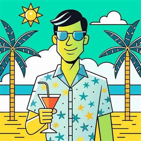 Premium Vector Summer Beach Vacation Holiday Swimwear Tourist Hand