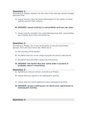 PHI Y Quiz Week Docx Question According To Pineau Modern At The Time Of Her Writing