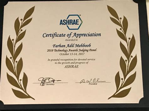 Honoured To Have Been Part Of The Ashrae Technology Awards Judging