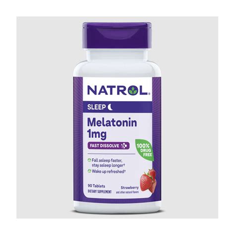 Natrol Melatonin Fast Dissolve 1mg Мелатонин 90 Tabs Аптеки 36 6