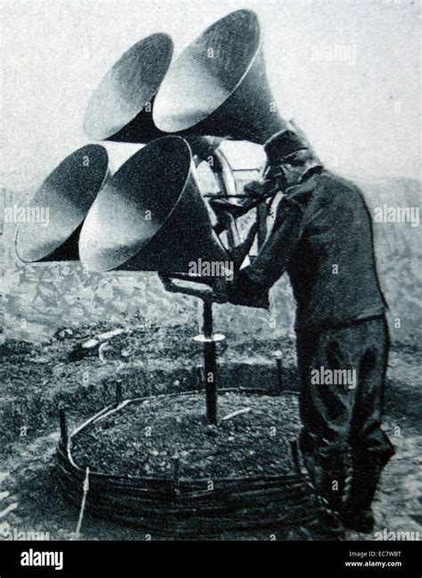 World War One Listening Device To Detect Enemy Aircraft Stock Photo Alamy