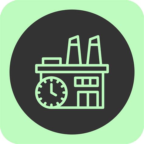 Factory Clock Linear Round Icon 40947777 Vector Art At Vecteezy