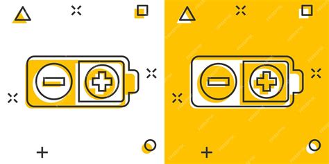 Icône De Charge De Batterie Dans Le Style Comique Illustration