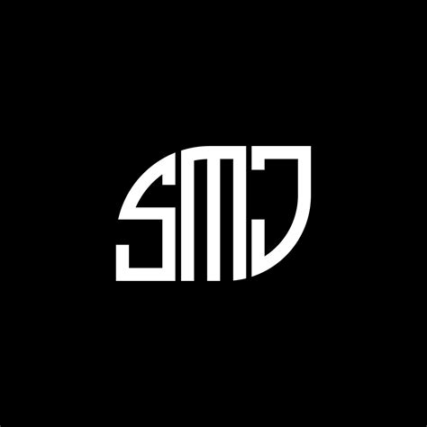 Smj Letter Logo Design On Black Background Smj Creative Initials