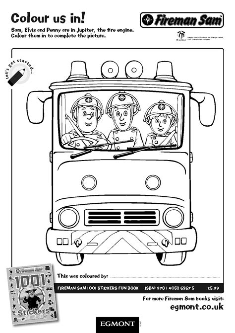 Fireman Sam Penny Coloring Pages
