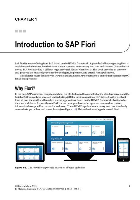 Pdf Introduction To Sap Fiori Springer · Pdf Filechapter 1