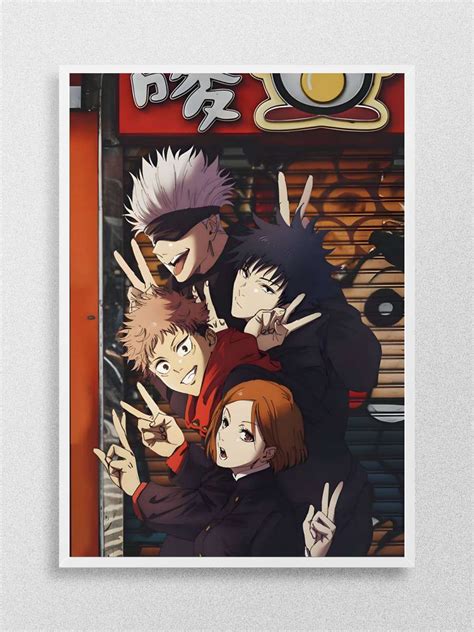 Jujutsu Kaisen Characters Anime Poster Çerçevesiz Yüksek Kalite Anime