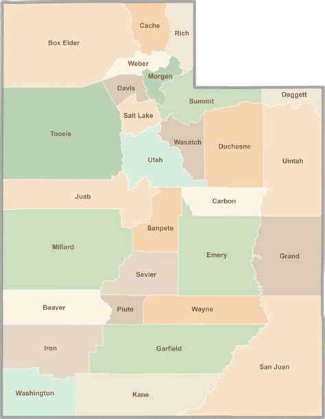 Utah County Map Us County Maps