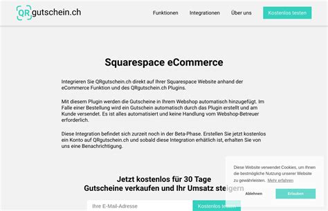 Squarespace Ecommerce Qrgutscheinch
