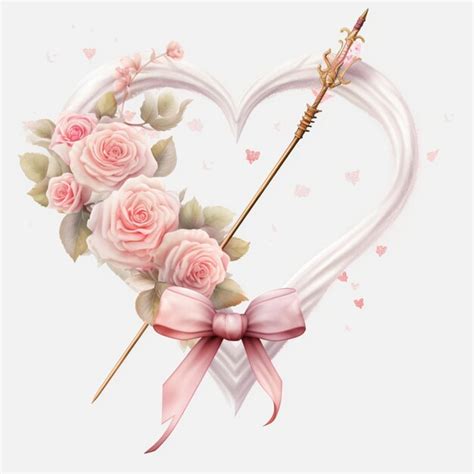 Premium Photo Cupids Bow And Arrow On White Background