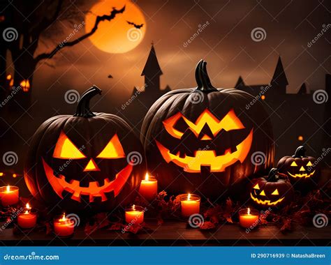 Dark Pumpkin Cinema UHD K Halloween Stock Illustration Illustration Of Sinister October