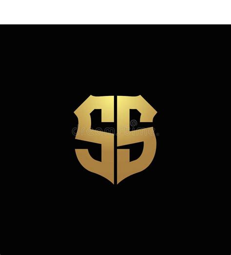 Letter S SS Shield Logo Design Simple Vector Stock Vector