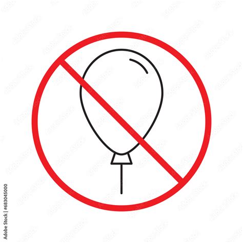 Forbidden Balloon Vector Icon Warning Caution Attention Restriction
