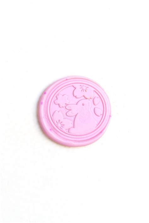 Sakura Rabbit Wax Seal Stamp Cherry Blossoms Rabbit Wax Seal Stamp Kit Custom Sealing Wax