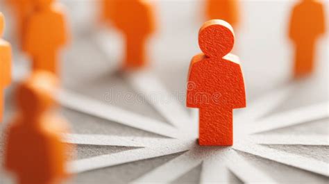 A Person Standing In A Circle Of Orange People Exemplifying People