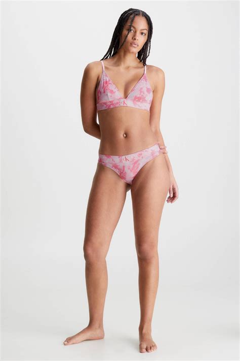Calvin Klein Voorgevormde Triangel Bikinitop Roze Wehkamp