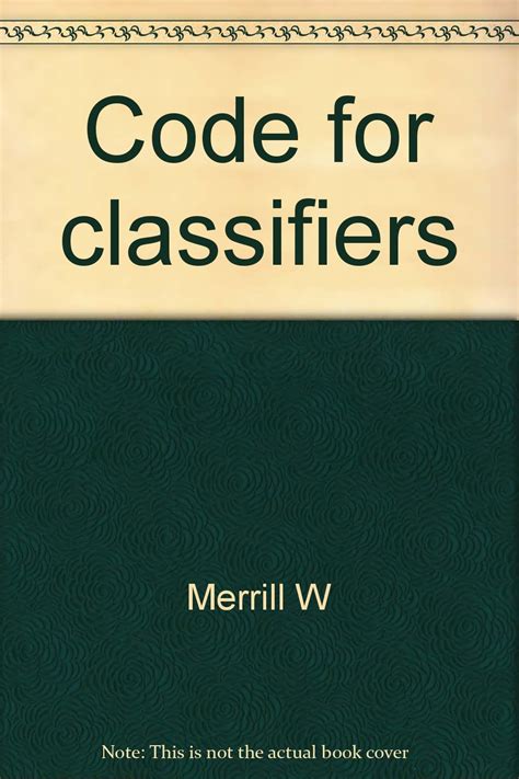Code For Classifiers Uk Books