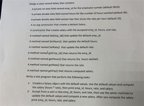 solved design a class named salary that contains a private