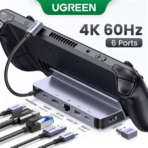 Ugreen Steam Deck Dock 6 In 1 Usb C Docking Station With 4k60hz Hdmi